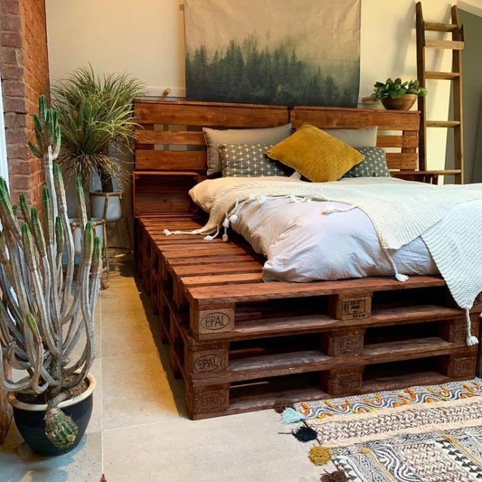 Decoração: Ideia de camas usando pallets